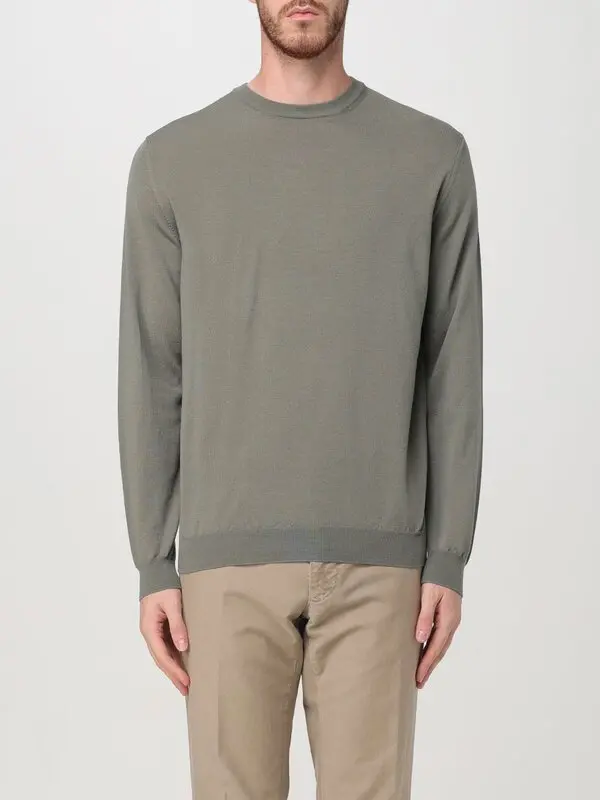 ZANONE Crew Neck Fine Knit Sweater - Olive