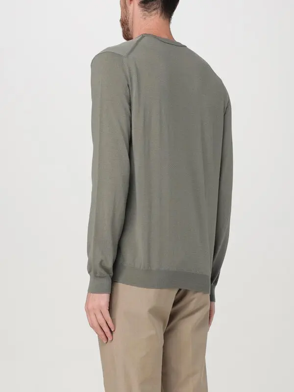 ZANONE Crew Neck Fine Knit Sweater - Olive
