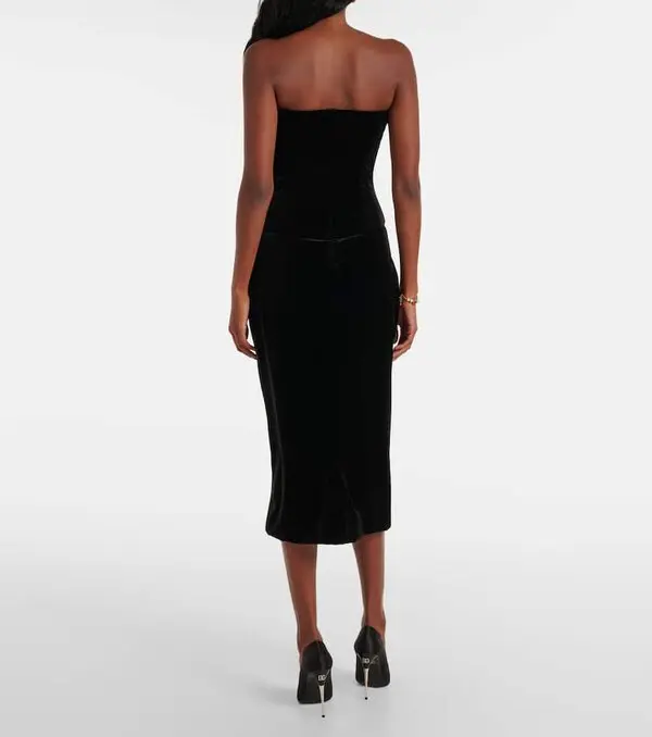 Dolce & Gabbana Velvet Bustier Dress