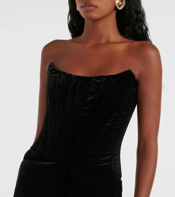 Dolce & Gabbana Velvet Bustier Dress