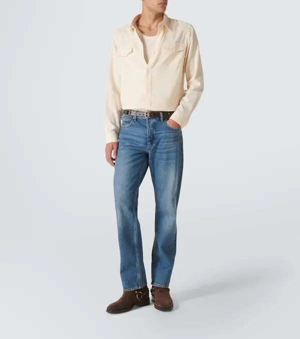 FRAME Mid-rise Straight Jeans