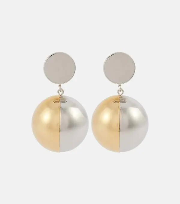 Rabanne Colorblocked Clip-on Earrings - Gold