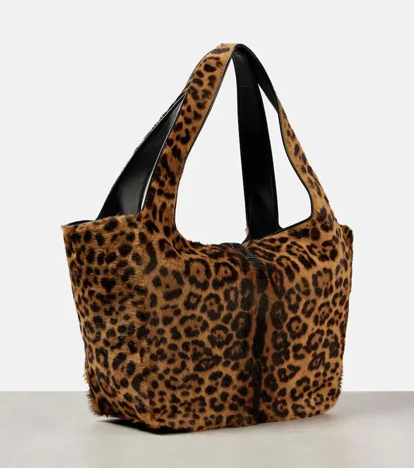 Saint Laurent Le 5 À 7 Leopard-print Shoulder Bag