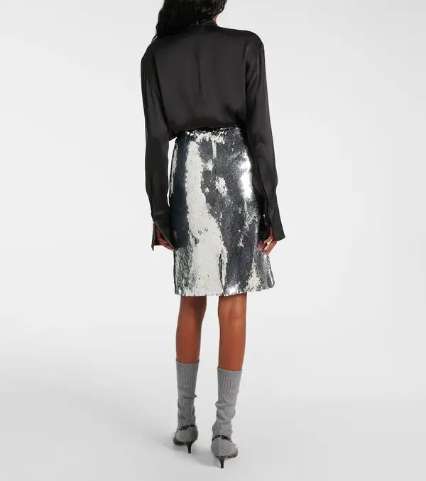Magda Butrym Sequined Midi Skirt