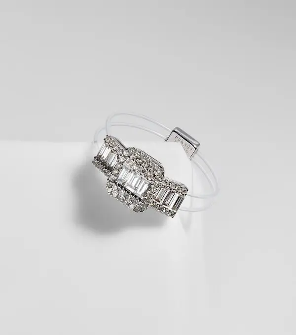 PERSEE Floating Diamond Ring In 18kt White Gold