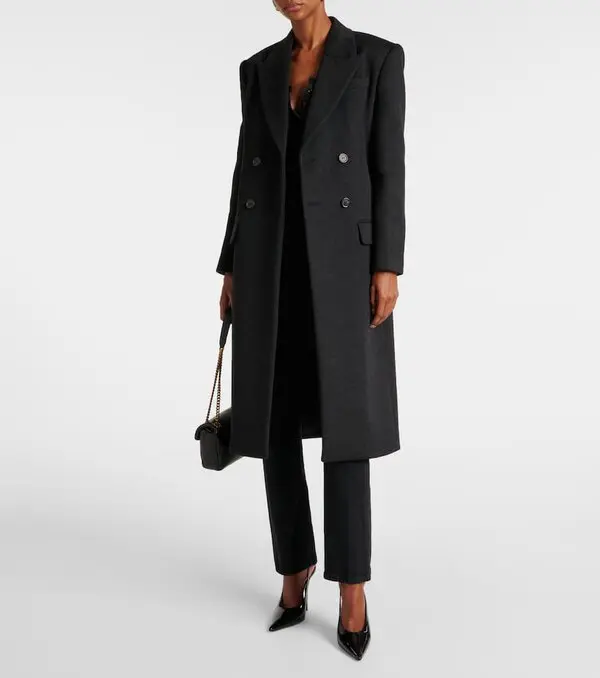 Saint Laurent Cashmere And Wool Felt Coat