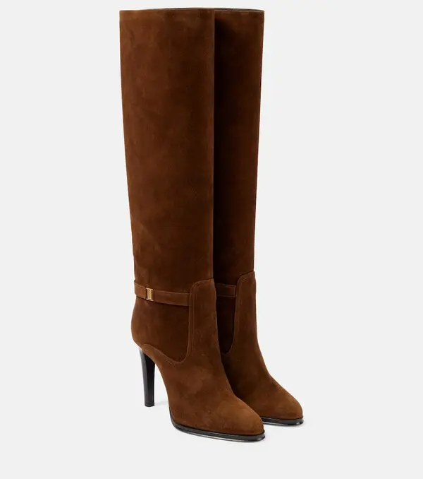 Saint Laurent Diane 100 Knee-high Boots - Brown