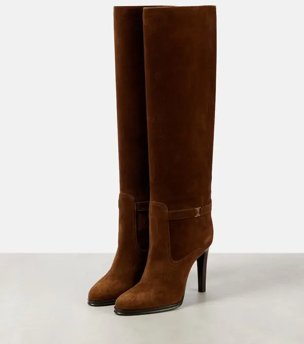 Saint Laurent Diane 100 Knee-high Boots - Brown