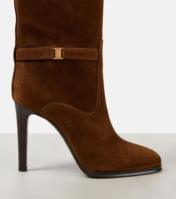 Saint Laurent Diane 100 Knee-high Boots - Brown
