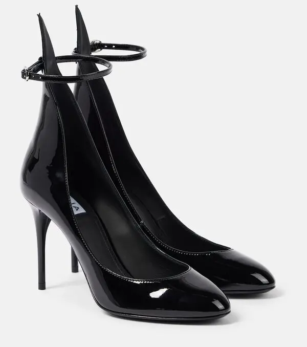 Alaïa Patent Leather Round-toe Pumps