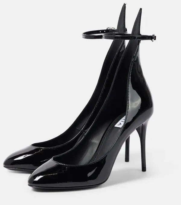 Alaïa Patent Leather Round-toe Pumps