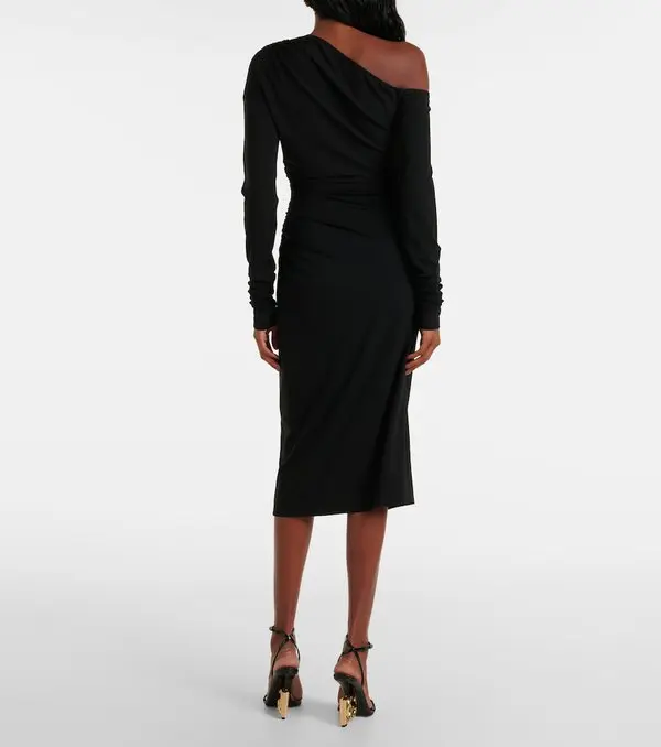 Dolce & Gabbana Draped Jersey Midi Dress