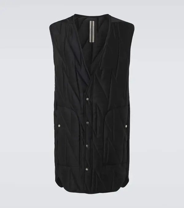 Rick Owens Quilted Puffer Vest - Black