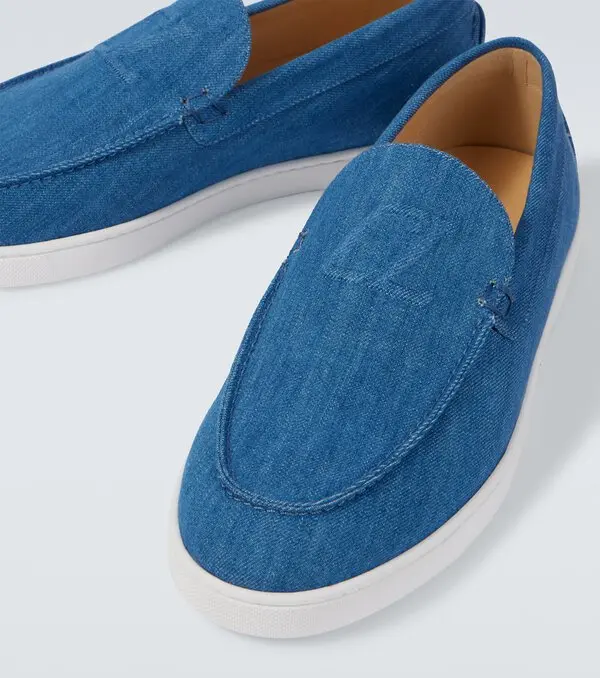 CHRISTIAN LOUBOUTIN Varsiboat Slip-on Loafers - Blue