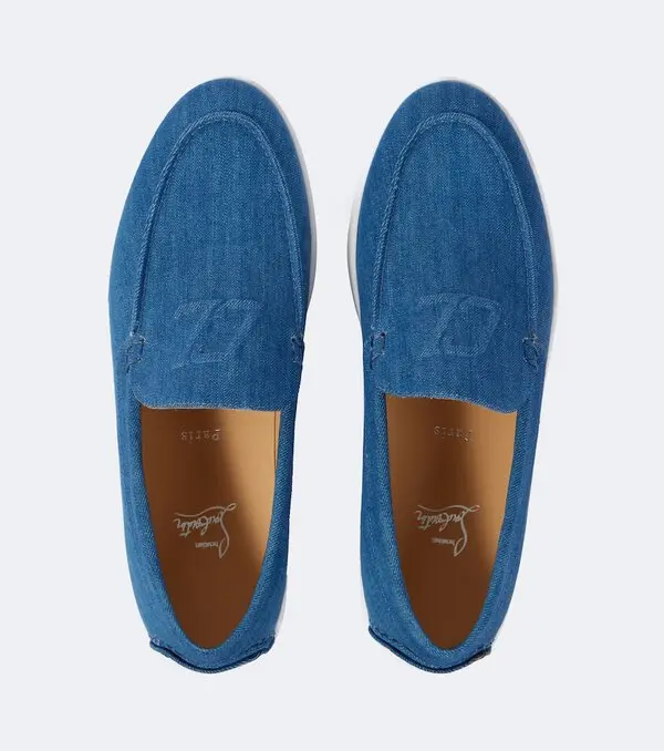 CHRISTIAN LOUBOUTIN Varsiboat Slip-on Loafers - Blue