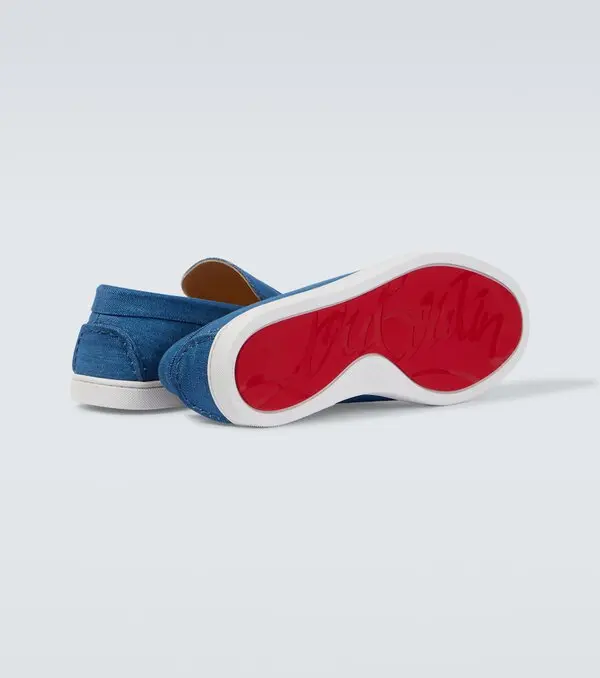 CHRISTIAN LOUBOUTIN Varsiboat Slip-on Loafers - Blue