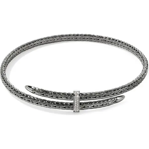 John Hardy Spear Coil Choker - Dark Sterling Silver