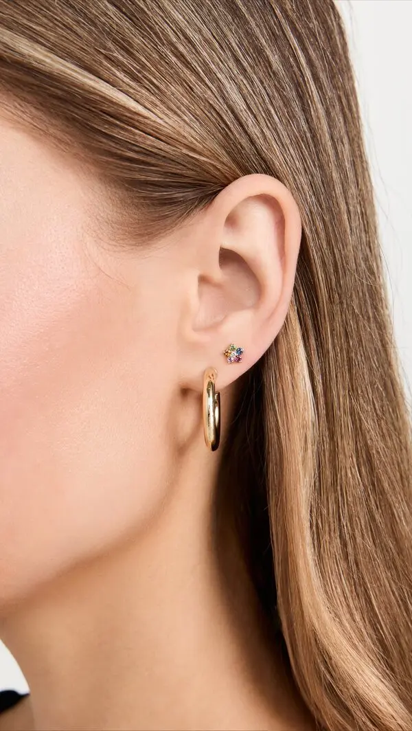 ARIEL GORDON Tourmaline And Diamond Aurora Stud Earrings