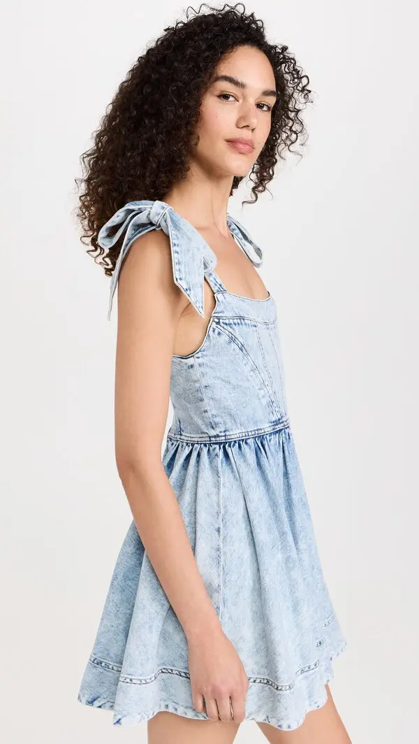 denim front tie dress Tiered Midi Chiffon Asymmetric Tiered Maxi LowStock:43292753854515 Size:XXS / 0 Allover lightweight chambray finish