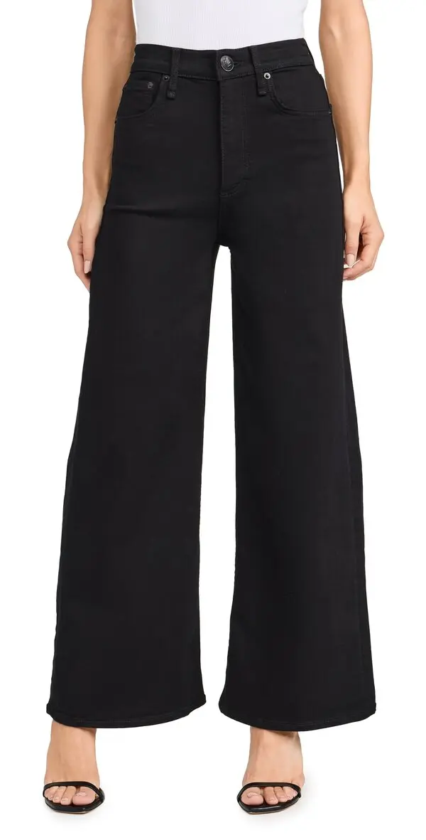 Rag & Bone Flexi Sofie High-rise Wide Leg Jeans - Black