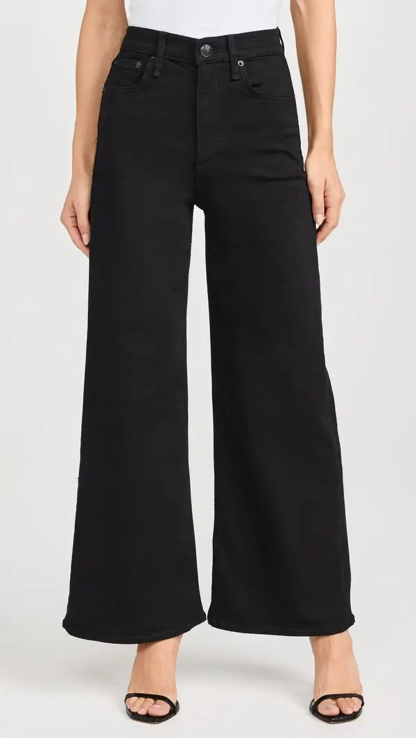 Rag & Bone Flexi Sofie High-rise Wide Leg Jeans - Black