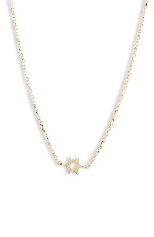 Anzie Love Letter Petite Star Of David Necklace - Gold