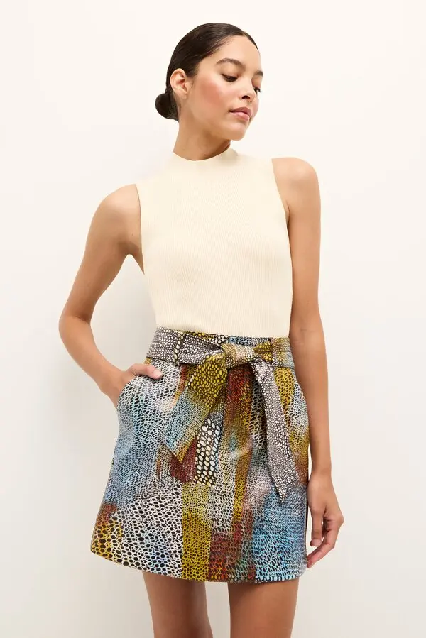MARIE OLIVER Vallie Mini Skirt - Komodo