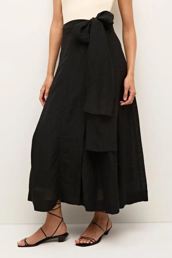 MARIE OLIVER Estine Wrap Skirt - Black