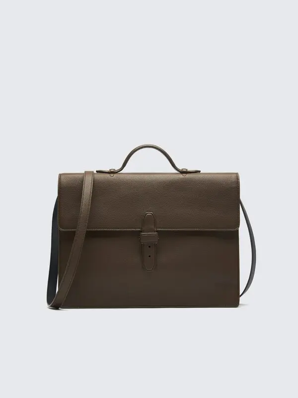 Brioni Grained Leather Briefcase