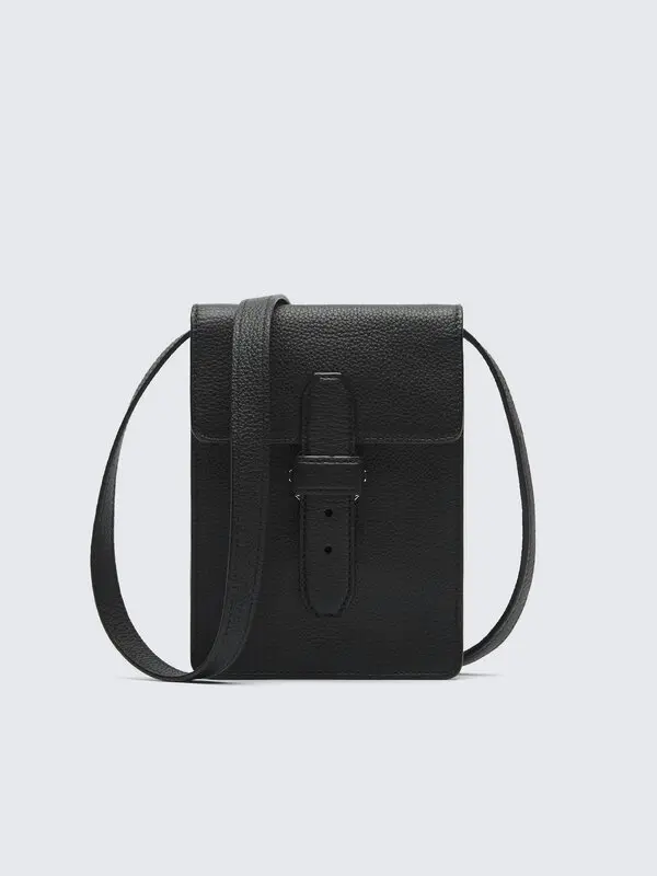 Brioni Grained Leather Crossbody Bag