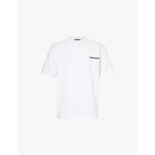 COLE BUXTON Sportswear Brand-print Relaxed-fit Cotton-jersey T-shirt - White