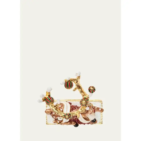 KIM SEYBERT Blitzen Christmas Napkin Rings, Set Of 4