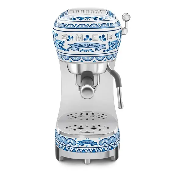 SMEG Dolce & Gabbana 50's Retro Style Aesthetic Blu Mediterraneo Espresso Coffee Machine