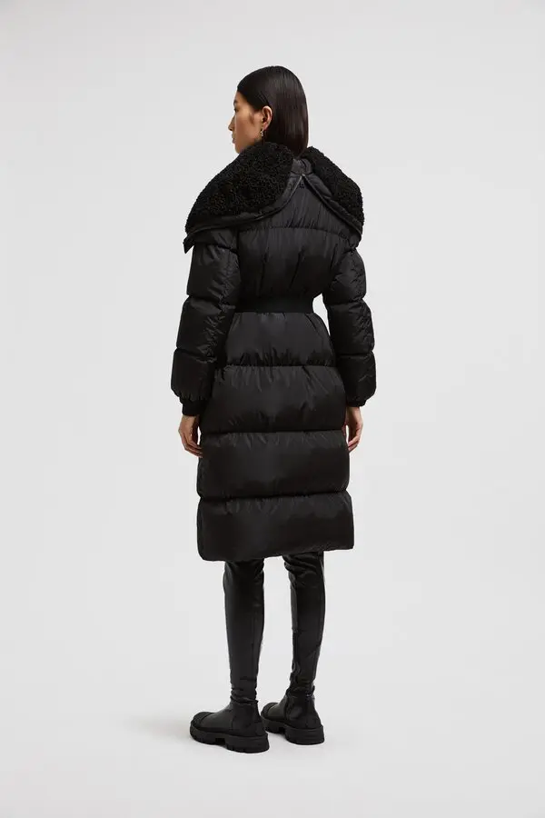 Moncler Bruneaux Hooded Long Down Jacket - Black | Editorialist