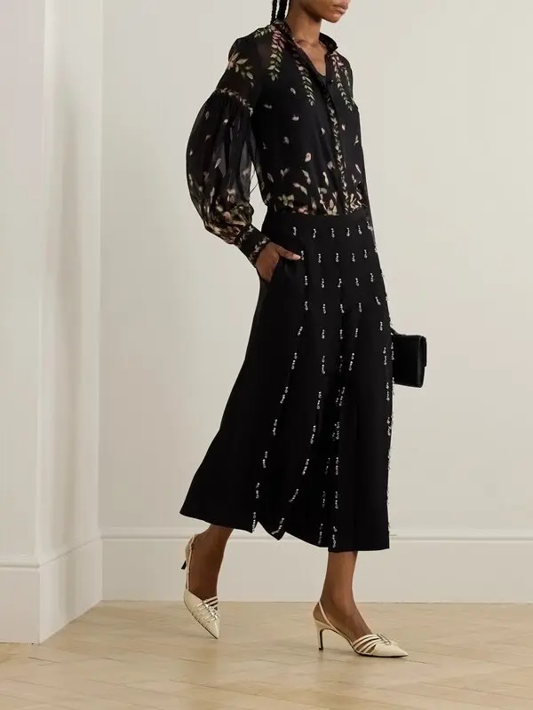 Erdem Print Silk-chiffon Blouse