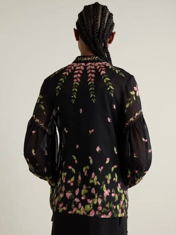 Erdem Print Silk-chiffon Blouse