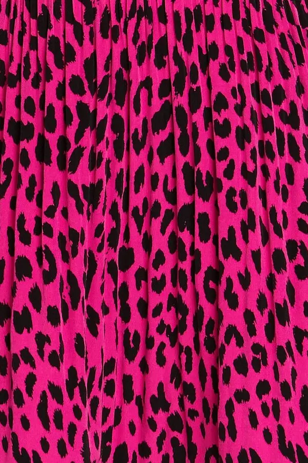 Maje Leopard-print Plissé Mini Dress