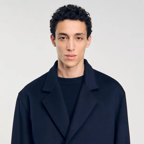 Sandro Oversized Wool And Cashmere Coat