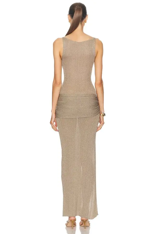 aya muse gold dress VIRE DRESS main image 0
