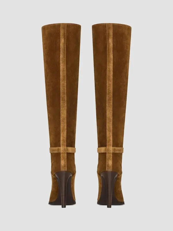 Saint Laurent Diane Boots In Suede