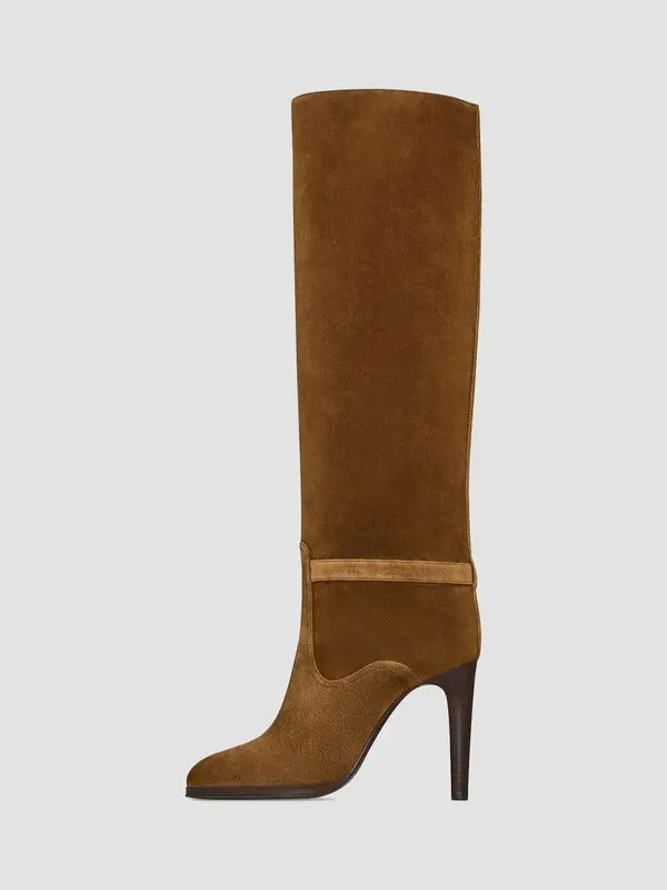 Saint Laurent Diane Boots In Suede