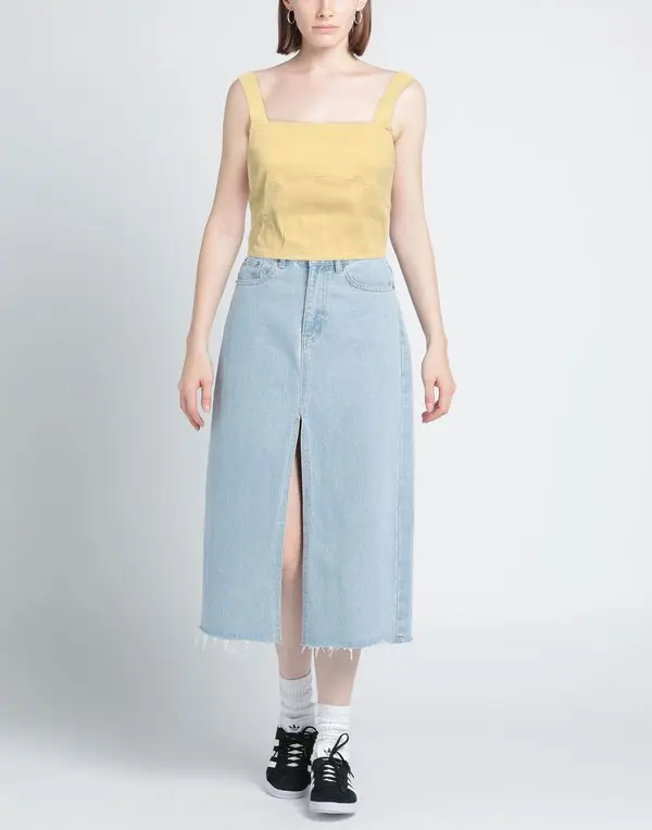 Pinko Woven Crop Top - Yellow