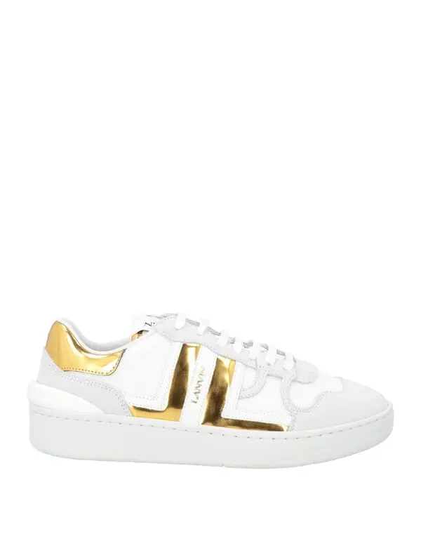 LANVIN Light Leather And Textile Fiber Sneakers - Grey