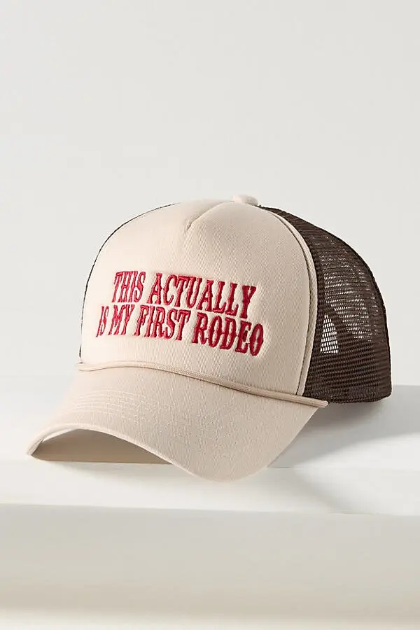 Worn/West This Actually Is My First Rodeo Trucker Hat In  display picture 1