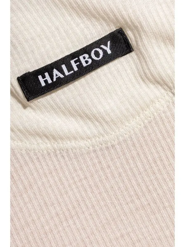 HALFBOY Logo-patch Top - Neutrals