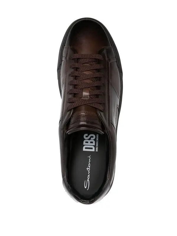 Santoni Logo-debossed Sneakers - Brown