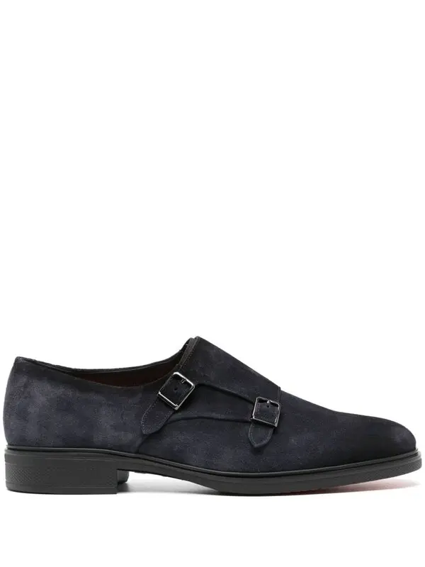 Santoni Suede Monk Shoes