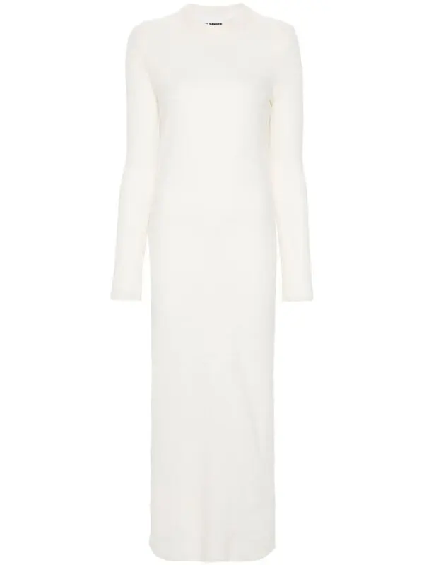 JIL SANDER Layered Wool Midi Dress