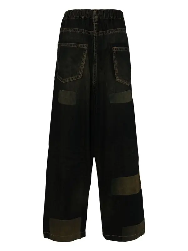 Mihara Yasuhiro Patchwork Denim Jeans - Blue