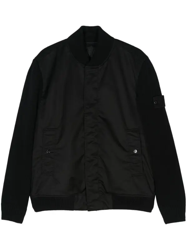 Stone Island Compass Badge Padded Bomber Jacket - Black